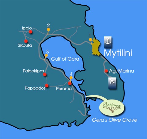 Map & Directions - Gera's Olive Grove Lesvos | Elaionas tis Geras ...